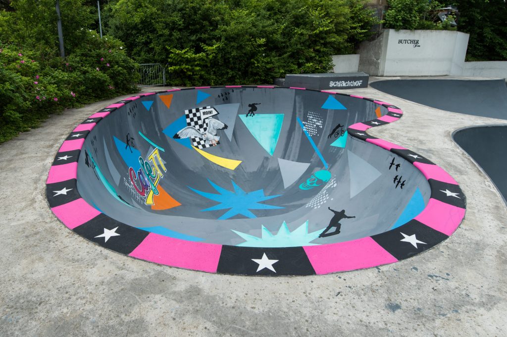 Graffiti im Pool - Skatepark Streetart vom Feinsten.