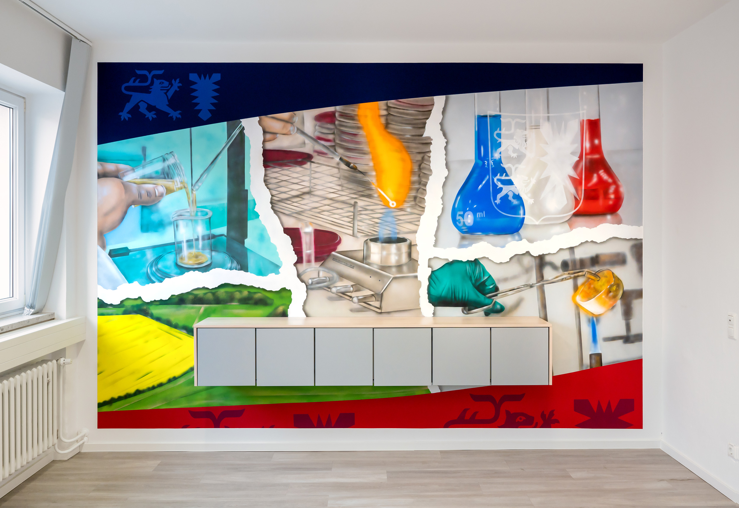 Wandgestaltung für das Landeslabor Schleswig Holstein