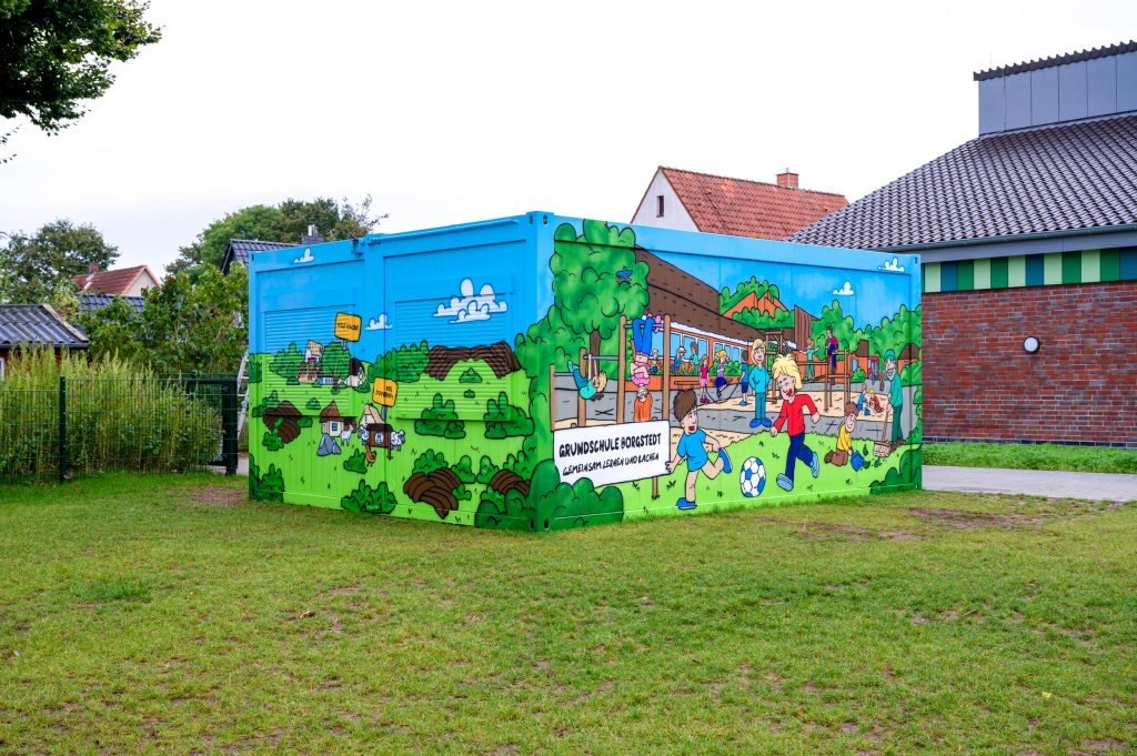 Container Graffiti für Grundschule Borgstedt